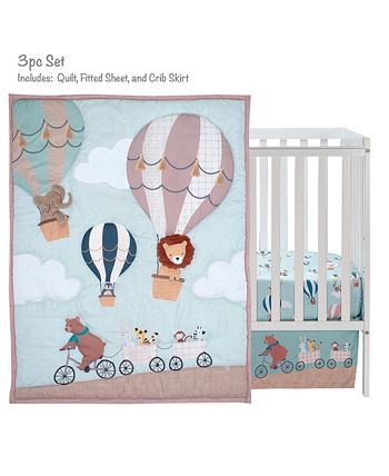 Bedtime Originals Up Up & Away 3-Piece Animals/Hot Air Balloon Crib ...