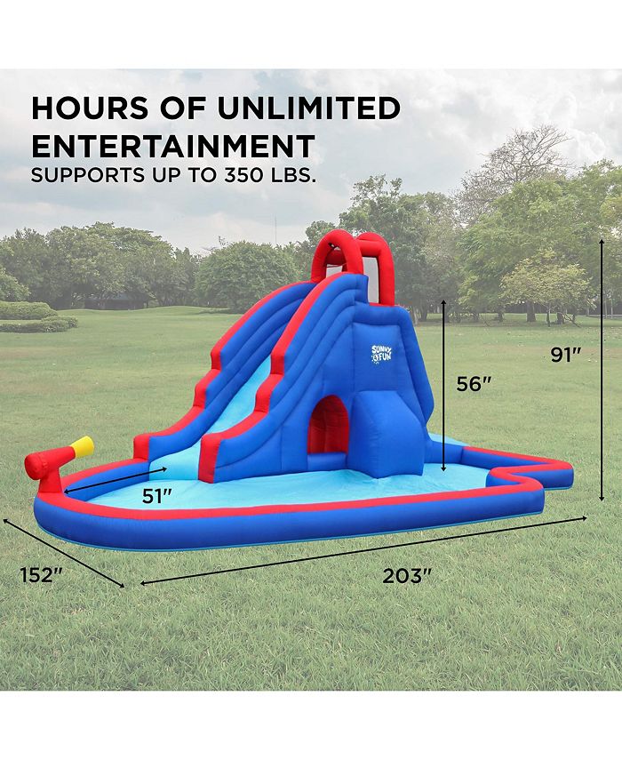 Sunny & Fun Inflatable Water Slide & Blow up Pool, Kids Water Park - Macy's
