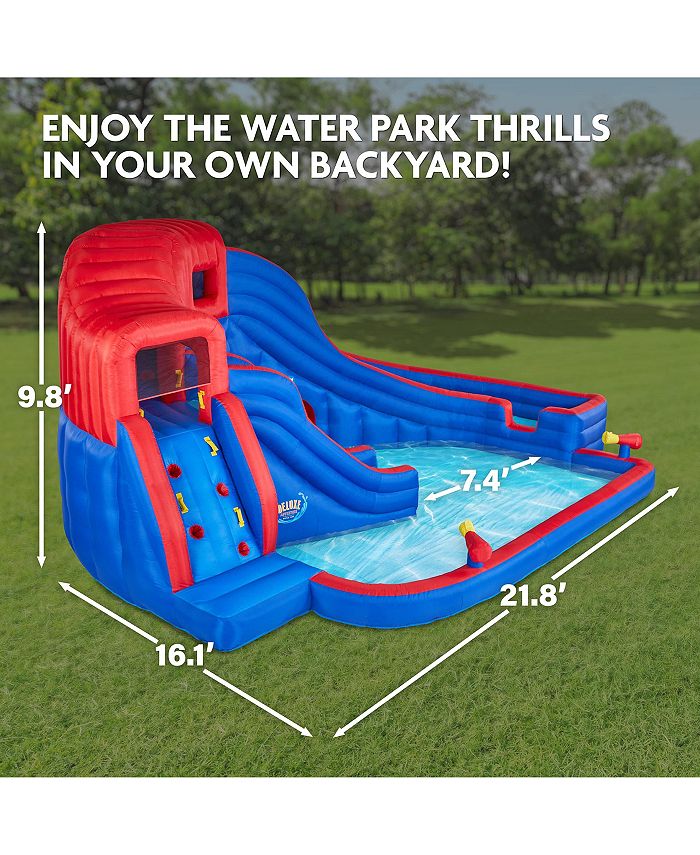 Sunny & Fun Inflatable Water Slide Park & Blow up Pool Kids Water Park ...