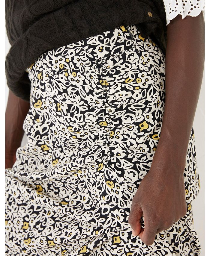 FatFace Marley Mono Floral Midi Skirt - Women's - Macy's