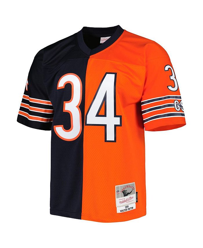 Mitchell & Ness Men's Walter Payton Navy and Orange Chicago Bears 1985 ...