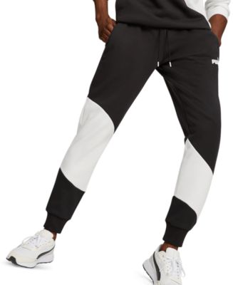 Puma Men's Power Cat Colorblocked Logo-Print Fleece Sweatpants - Macy's