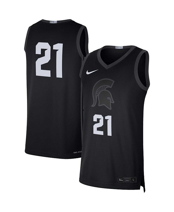 Nike Men's #21 Black Michigan State Spartans Limited Basketball Jersey ...