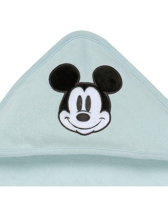Lambs & Ivy Baby Boys Disney Baby Classic Mickey Mouse Blue Hooded Baby ...