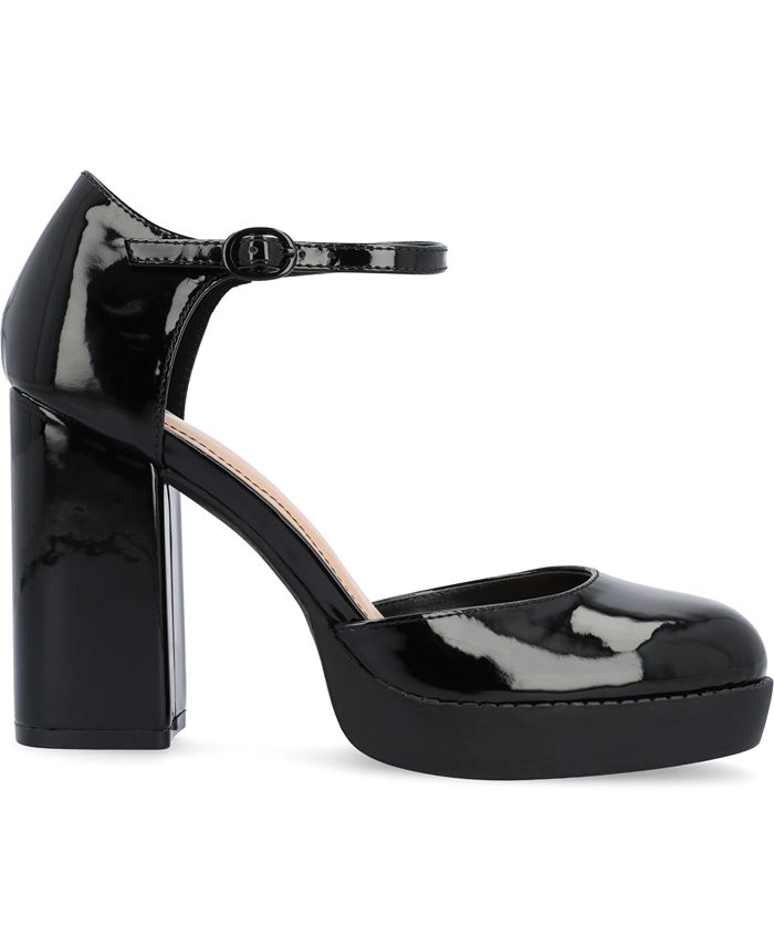 Journee Collection Women's Samarr Platform Block Heel Pumps - Macy's