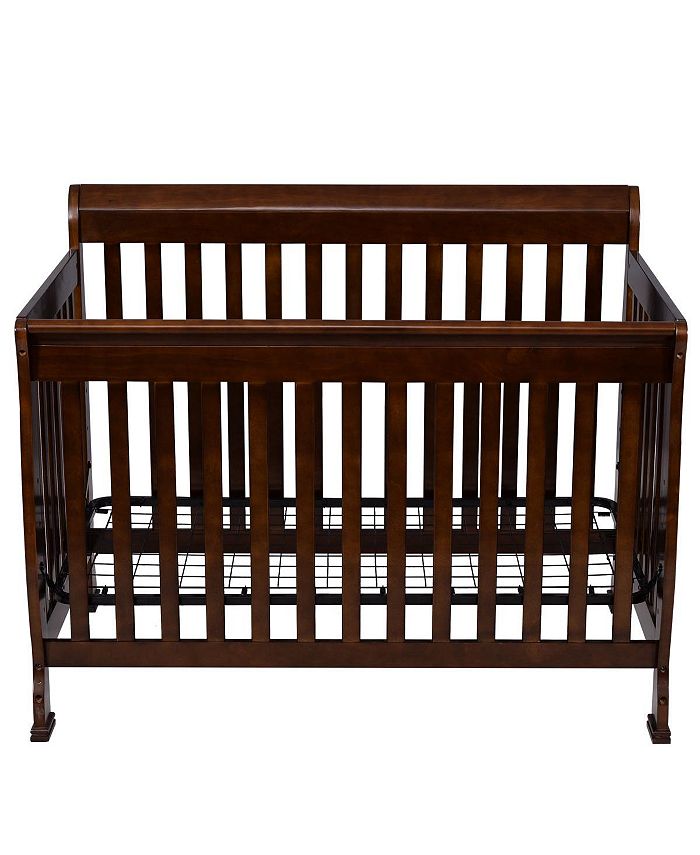Costway Coffee Pine Wood Baby Toddler Bed Convertible Crib Nursery - Macy's