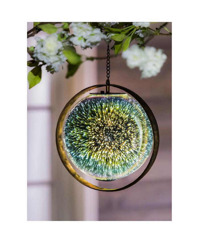 Evergreen Stargazing Silver Solar Orb Outdoor Decor - Macy's