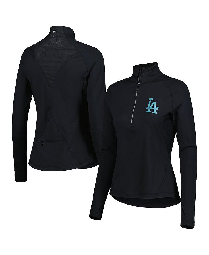 LevelWear Women's Black Los Angeles Dodgers Energy Quarter-Zip Jacket ...