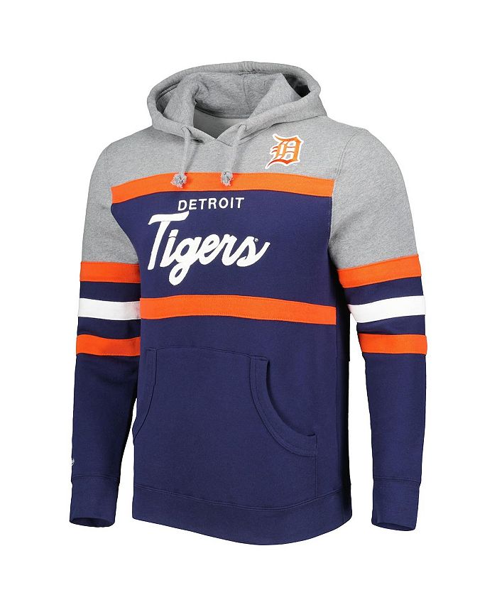 Mitchell & Ness Men's Navy Detroit Tigers Head Coach Pullover Hoodie ...