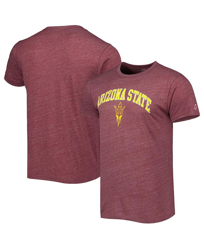 League Collegiate Wear Men's Heather Maroon Arizona State Sun Devils ...