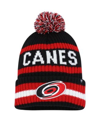 Men's '47 Brand Black Carolina Hurricanes Bering Cuffed Knit Hat with ...