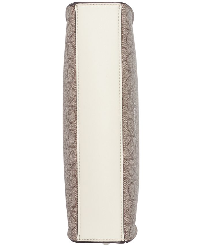 Calvin Klein Garnet Signature Top Zipper Crossbody Bag - Macy's