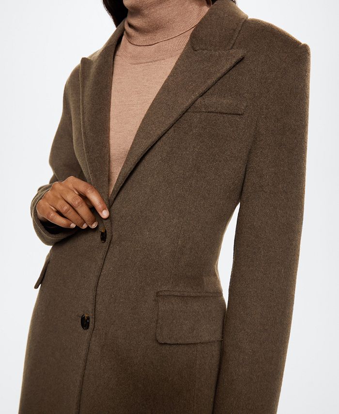 MANGO Women's Fitted Handmade Coat - Macy's