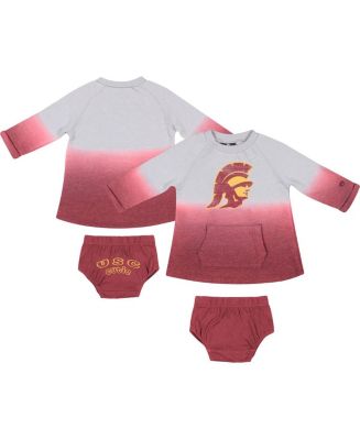 Newborn and Infant Girls Colosseum Gray, Cardinal USC Trojans Hand in ...