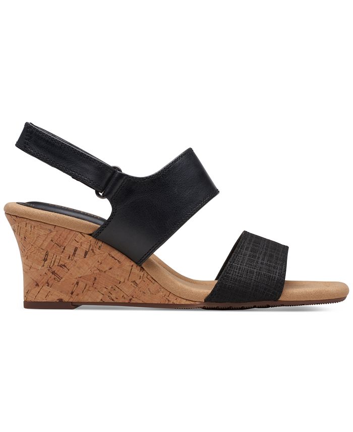 Clarks Women's Kyarra Faye Slingback Wedge Sandals - Macy's