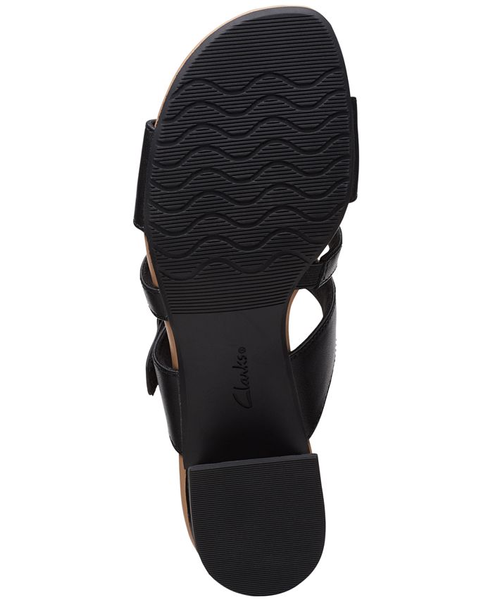 Clarks Women's Desirae Palm Triple-Strap Open-Back Sandals - Macy's