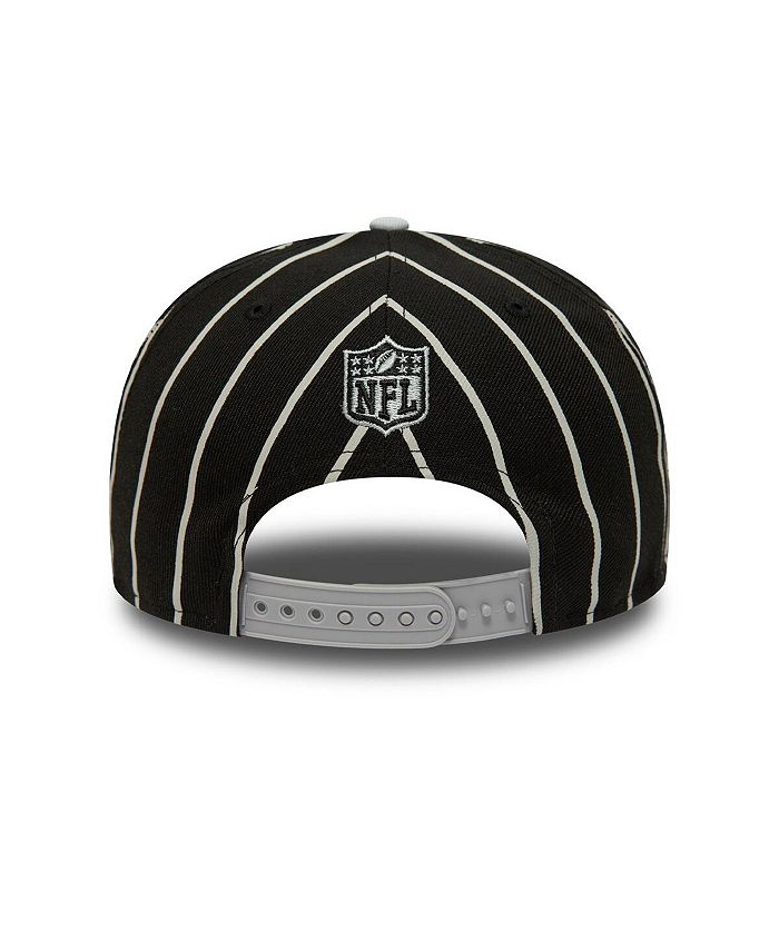 New Era Men's Black, Gray Las Vegas Raiders Pinstripe City Arch 9Fifty ...