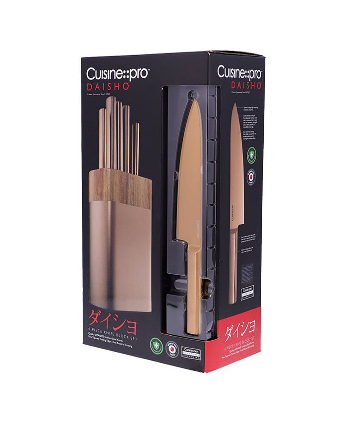 Cuisine::pro® Daisho Nara Knife Block Copper Set, 6 Piece - Macy's