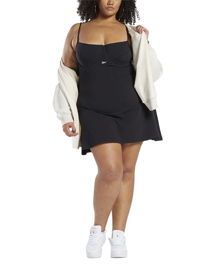 Reebok Classics Plus Size Fitted Jersey Corset Dress - Macy's