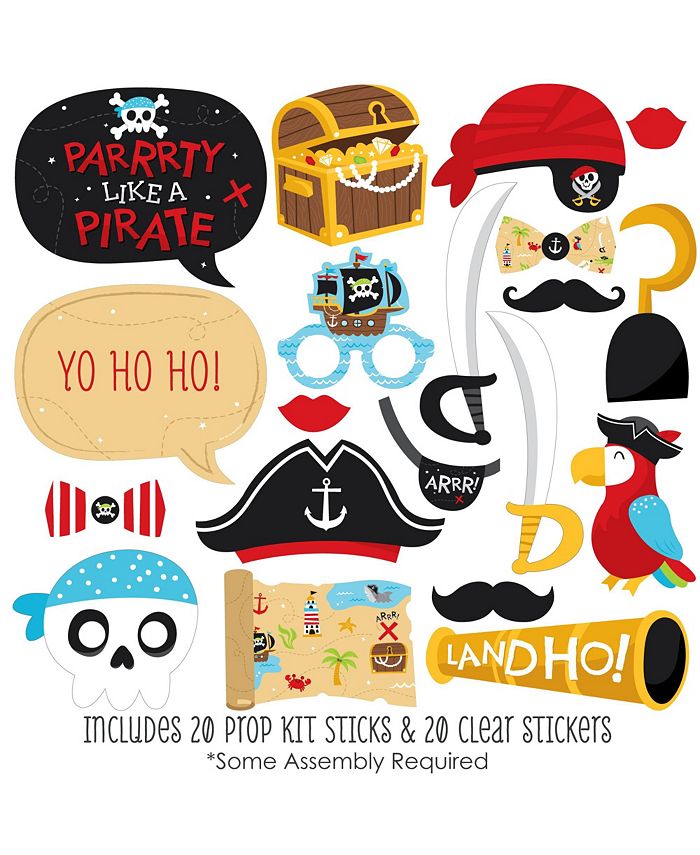 Big Dot of Happiness Pirate Ship Adventures - Skull Birthday Party ...