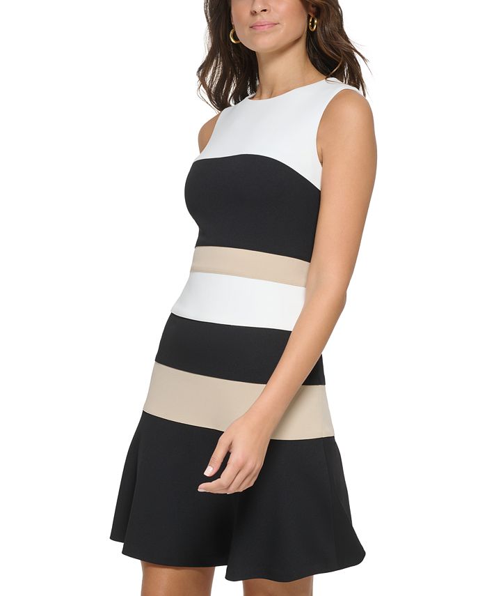 Tommy Hilfiger Petite Sleeveless Colorblocked Dress - Macy's