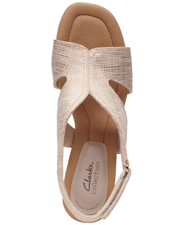 Clarks Women's Kyarra Aster Cutout Wedge Sandals - Macy's
