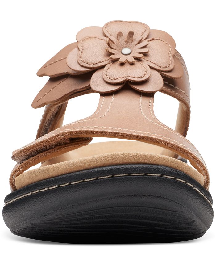 Clarks Women's Laurieann Madi Flower-Trimmed Sandals - Macy's