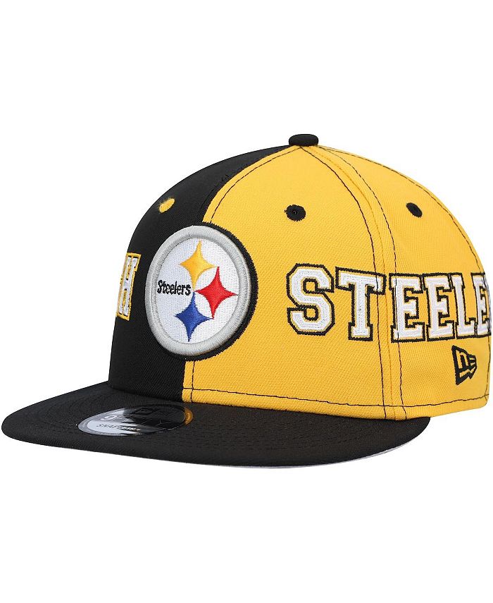New Era Men's Black, Gold Pittsburgh Steelers Team Split 9FIFTY ...
