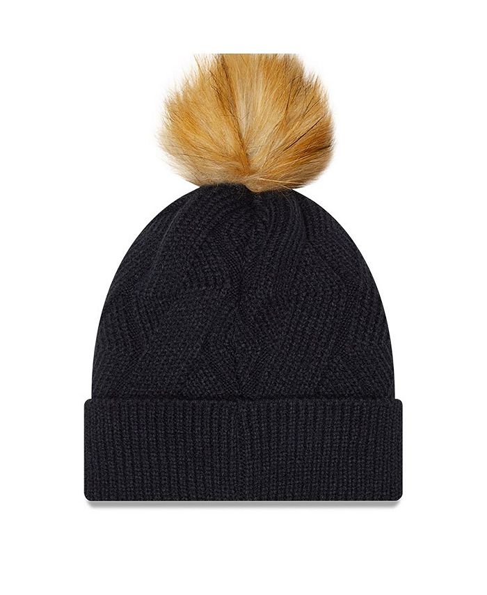 New Era Women's Navy USMNT Snowy Cuffed Knit Hat with Pom - Macy's