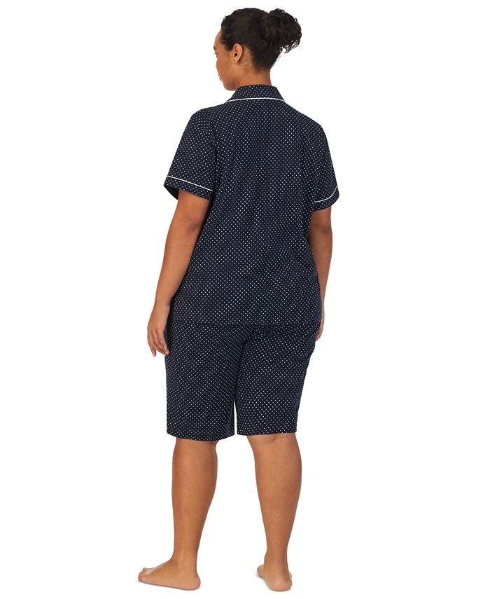 Lauren Ralph Lauren Bermuda Plus Size Printed Cotton Pajama Set ...