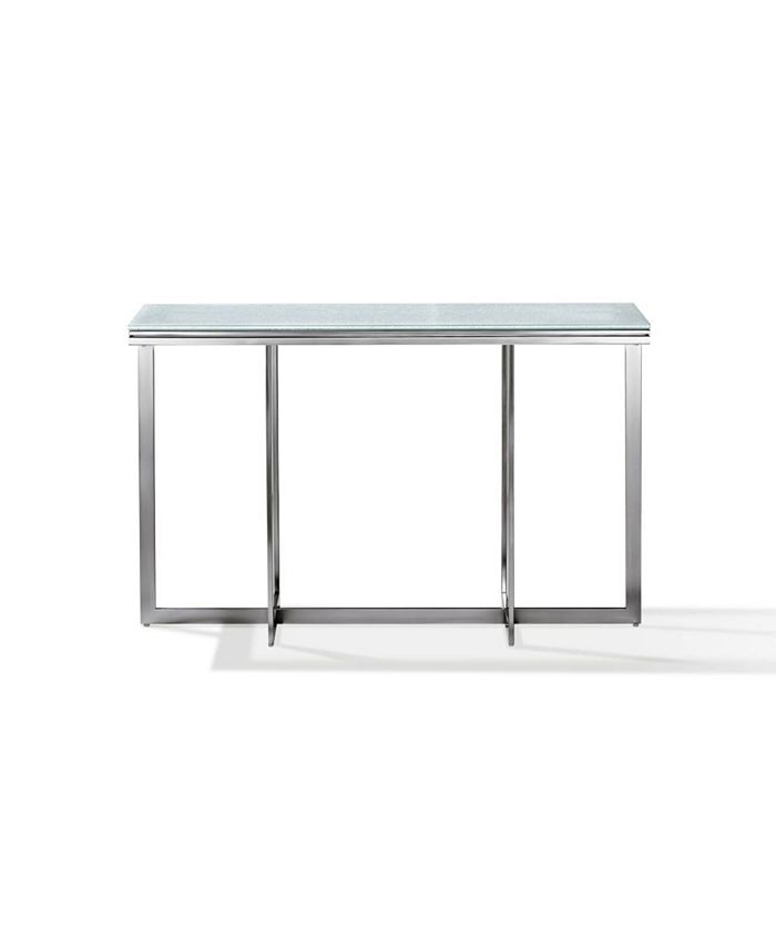 Furniture Eliza Glass Occasional Media Console Table - Macy's