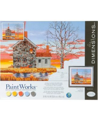 Paint Works Paint By Number Kit -Home At Sunset - Macy's