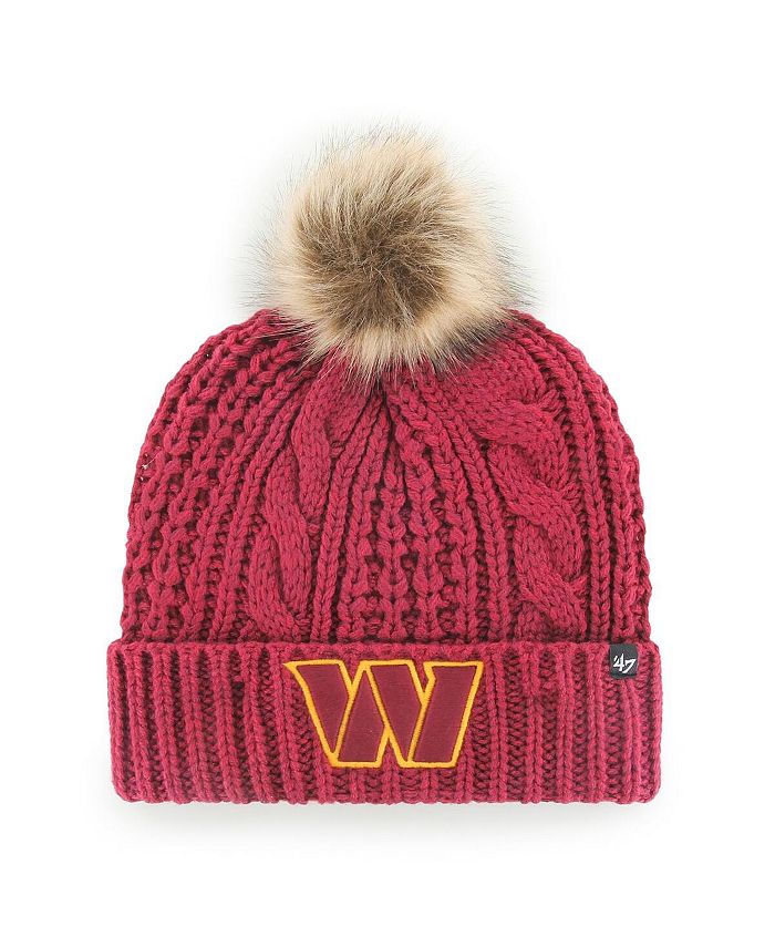'47 Brand Women's Burgundy Washington Commanders Logo Meeko Cuffed Knit ...