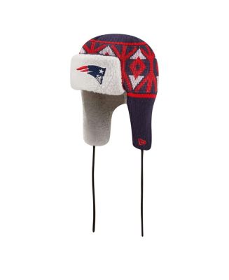 Men's New Era Navy New England Patriots Knit Trapper Hat - Macy's