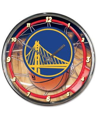 Wincraft Golden State Warriors 12" Round Chrome Clock - Macy's