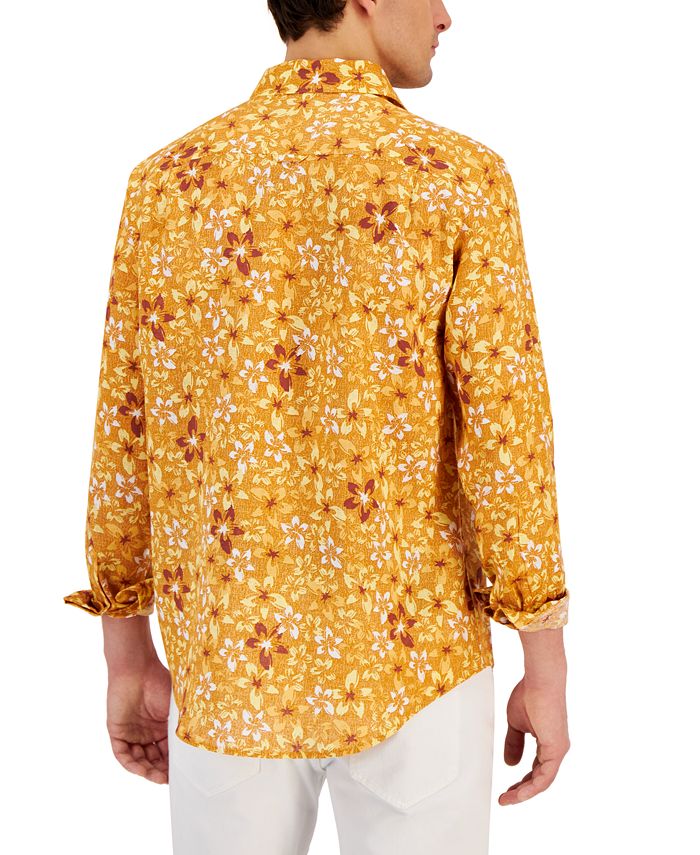 Club Room Mens Long Sleeve Elevated Floral Shirt Created For Macys