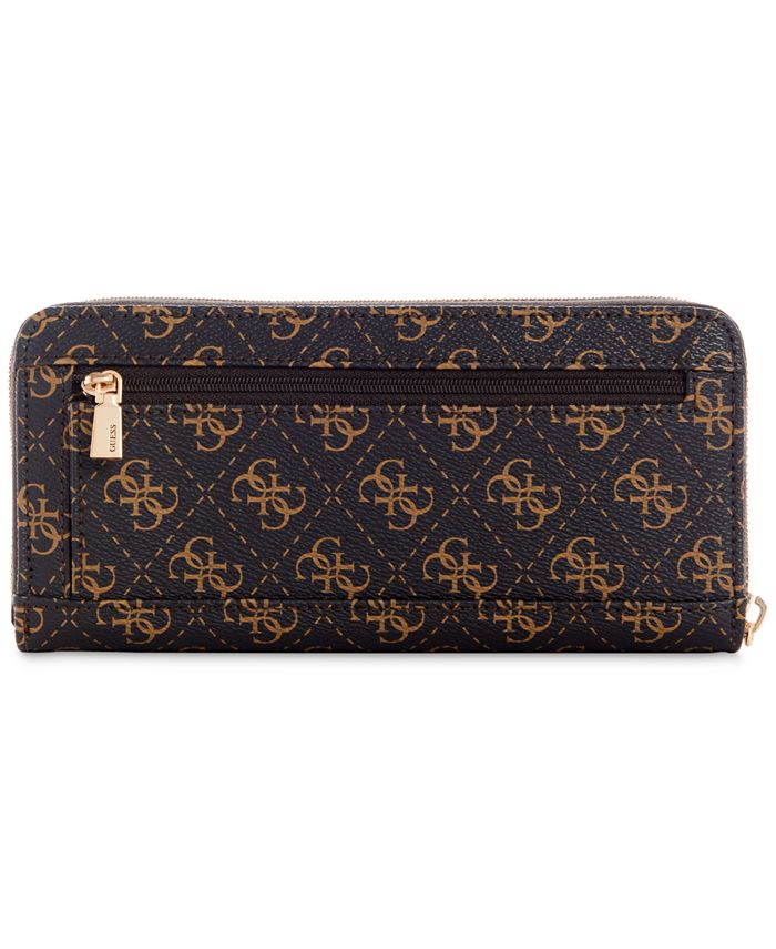 GUESS Laurel Large 4G Monogram Zip Around Wallet - Macy's