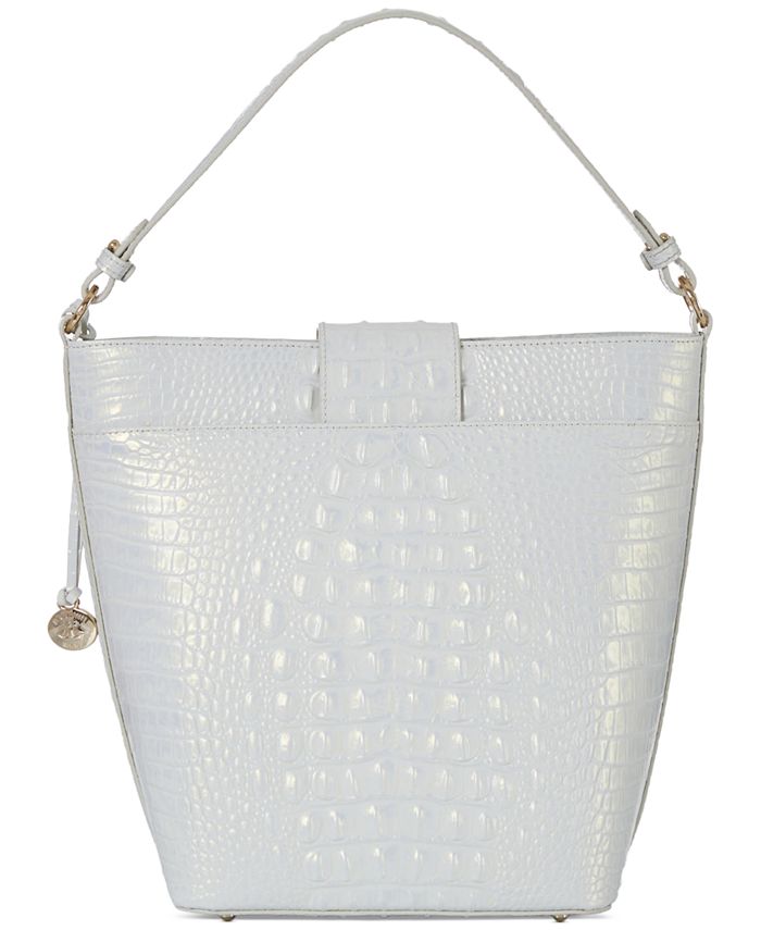 Brahmin Shira Shell White Mayfield Leather Bucket Bag - Macy's