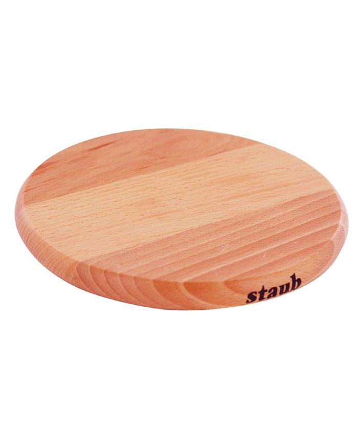 Staub 6" Round Magnetic Wood Trivet - Macy's