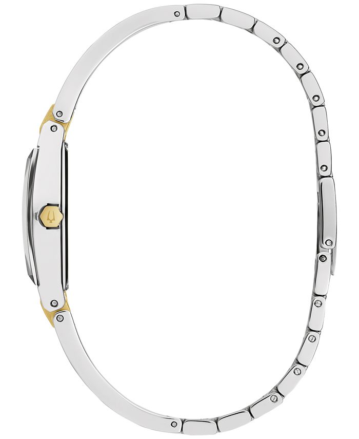 Bulova Women's Modern Gemini Diamond Accent Stainless Steel Bangle ...