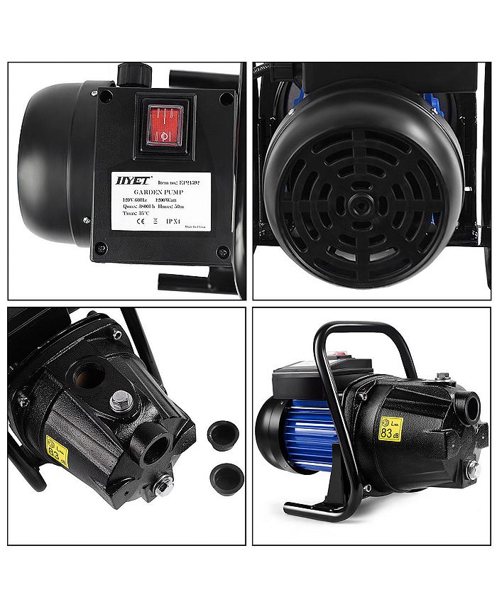 Costway 1200W 1'' Shallow Well Water Booster Pump Home Garden ...