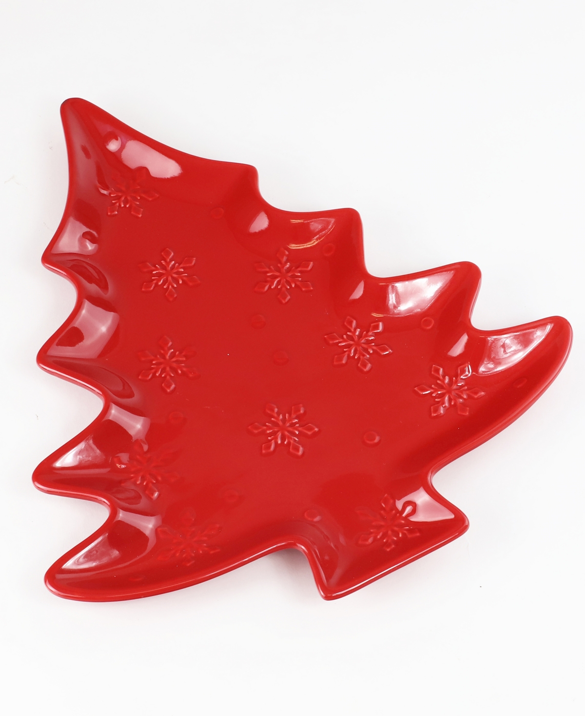 Click here for Euro Ceramica Winterfest Tree Platter - Multicolor prices