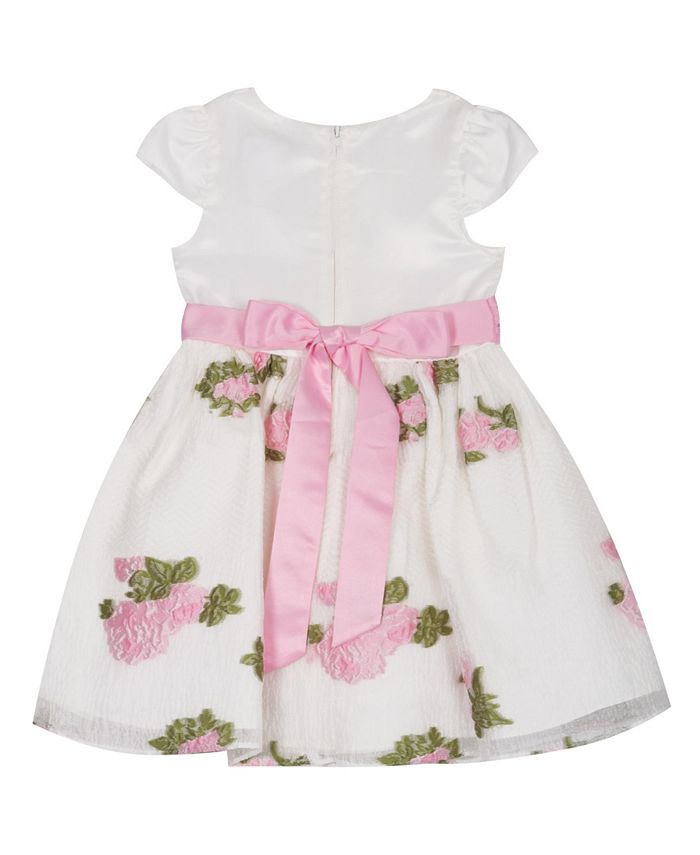 Rare Editions Little Girls Satin to Burnout Organza A-Line Dress ...