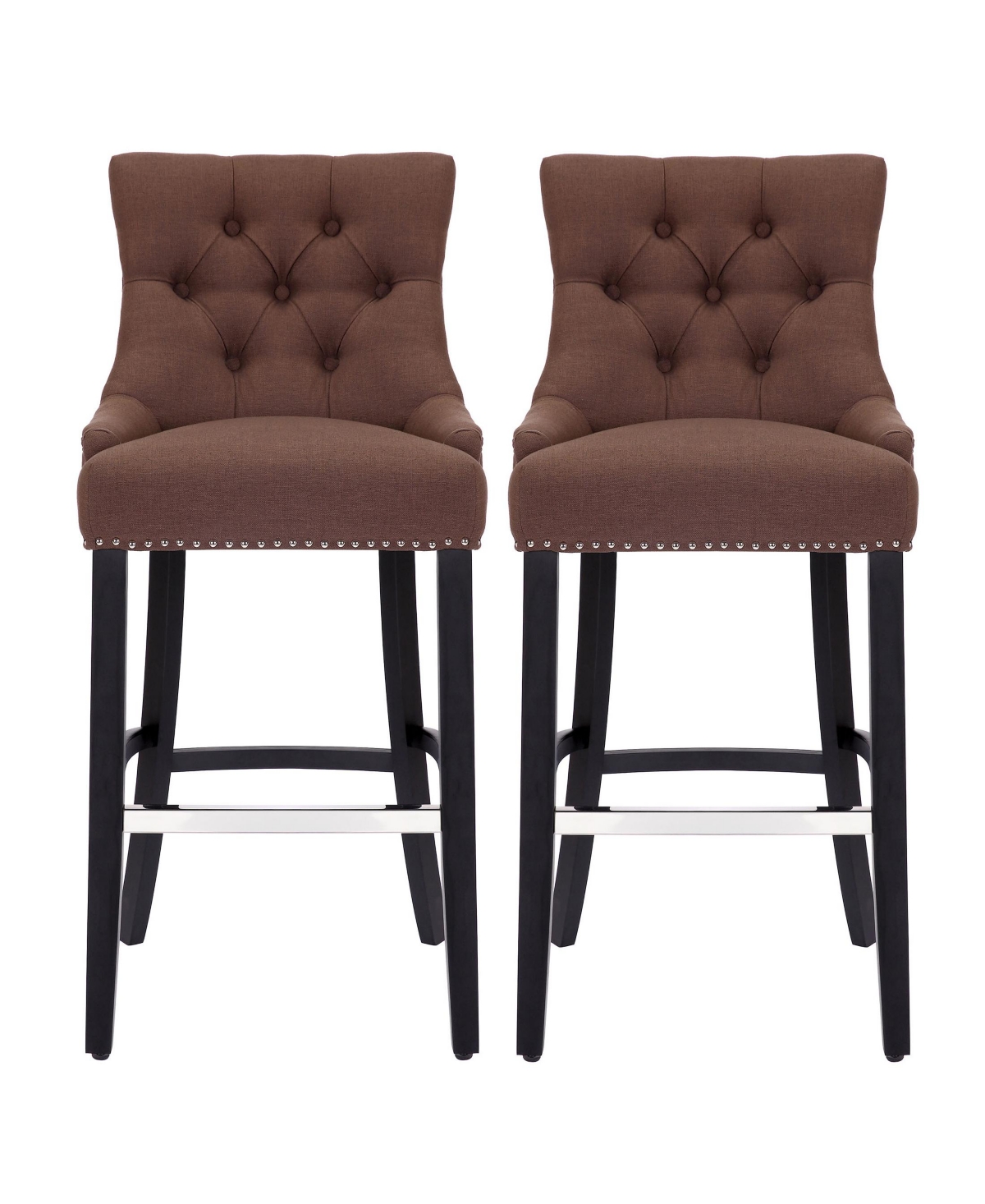 Click here for 29 Linen Tufted Buttons Upholstered Wingback Bar S... prices