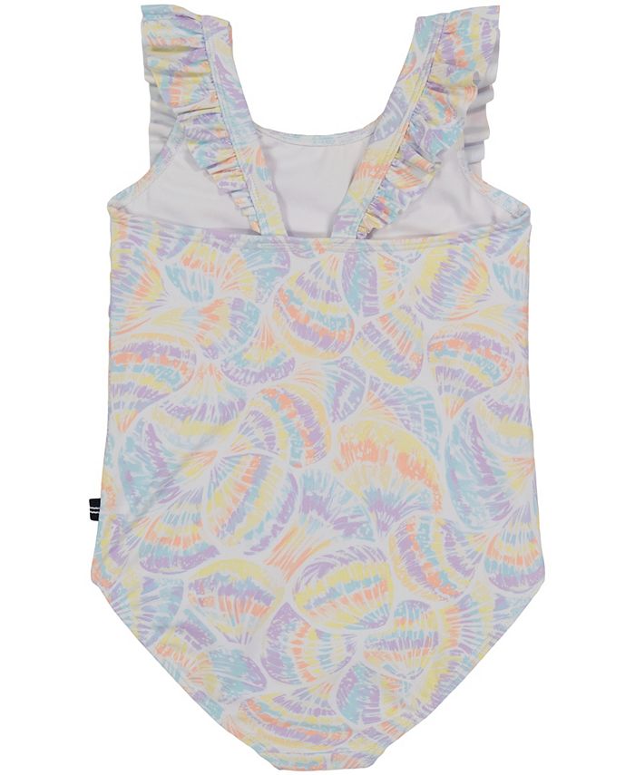 Nautica Baby Girl Ruffle-Trim Seashell Print 1-Piece Swimsuit - Macy's