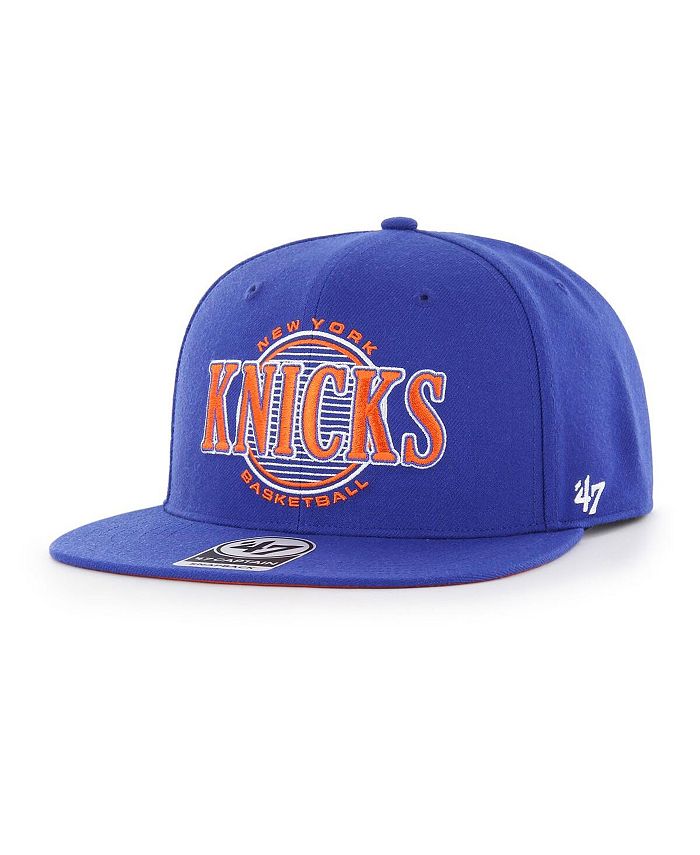 '47 Brand Men's Blue New York Knicks High Post Captain Snapback Hat ...