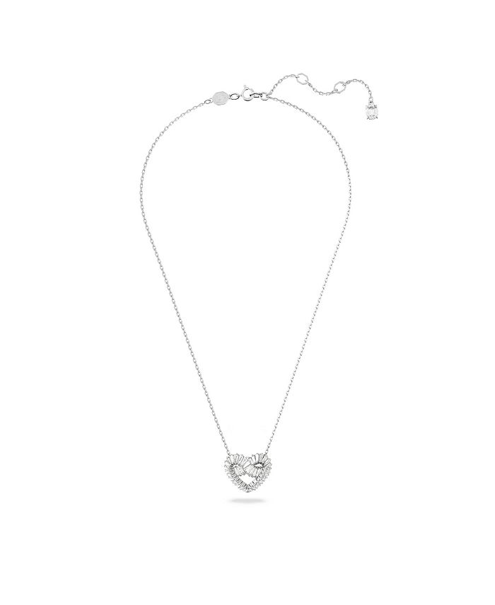 Swarovski Crystal Mixed Cuts Heart Matrix Pendant Necklace - Macy's