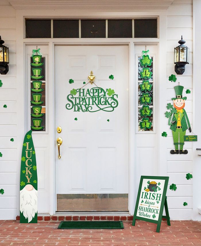 Glitzhome 24" H St. Patrick's Wooden Porch Sign - Macy's