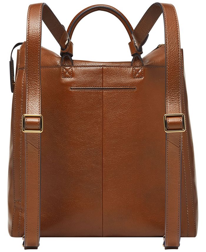 Fossil Parker Leather Backpack Bag - Macy's