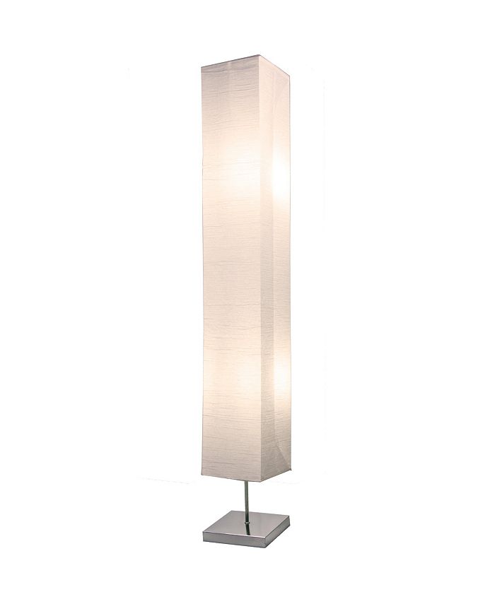 LIGHTACCENTS Honors Floor Lamp Paper And Chrome Standing Lamp -(1-Pack ...